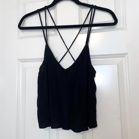 Reformation | Tops | Reformation Strappy Black Cropped Tank | Poshmark